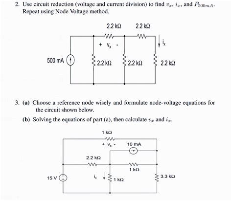 Solved Use Circuit Reduction Voltage And Current Chegg