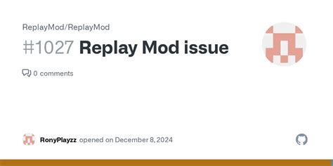 Replay Mod Issue Issue ReplayMod ReplayMod GitHub