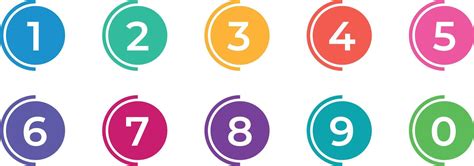Numbers In Circles Vector Art Icons And Graphics For Free Download