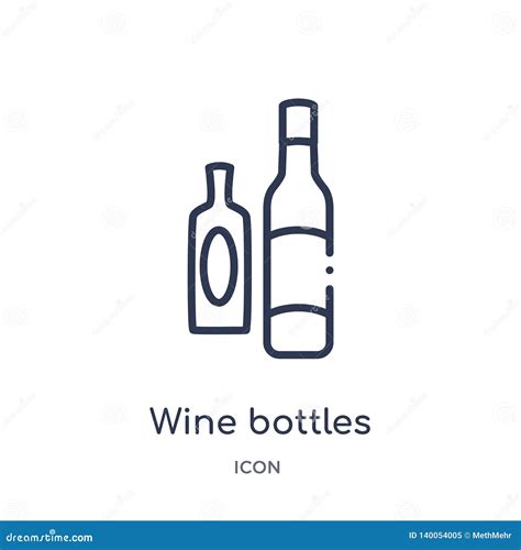 Linear Wine Icon From Drinks Outline Collection Thin Line Wine Vector Isolated On White