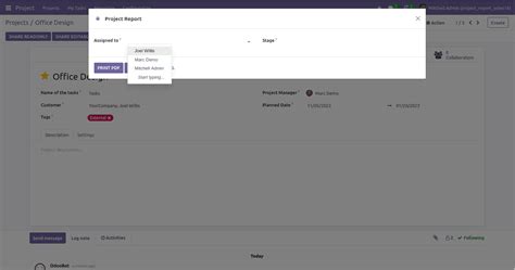 Overview Of The Odoo 16 Project Report Pdf And Xls App