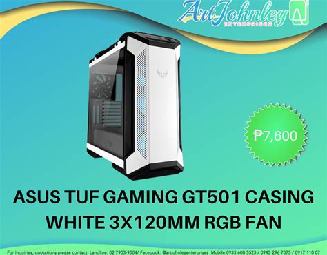Asus Tuf Gaming Gt Casing White X Mm Rgb Fan Lazada Ph