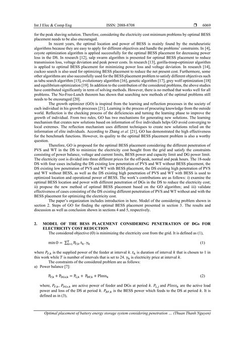 Optimal Placement Of Battery Energy Storage System Considering Penetration Of Distributed