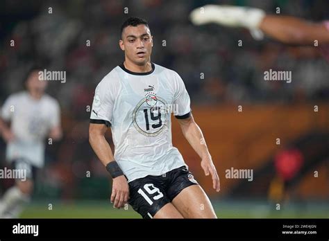 January 22 2024 Mostafa Mohamed Mohamed Ahmed Abdalla Egypt Looks On During A African Cup Of