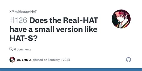 Does The Real Hat Have A Small Version Like Hat S · Issue 126