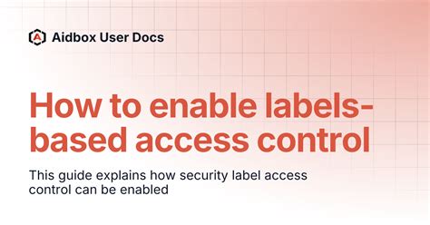 How To Enable Labels Based Access Control Aidbox User Docs