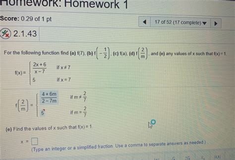 solved ework homework 1 score 0 29 of 1 pt 17 of 52 17