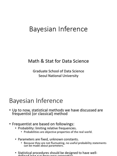 Mstat Note14 Bayesian Inference Fsp Pdf Statistical Inference
