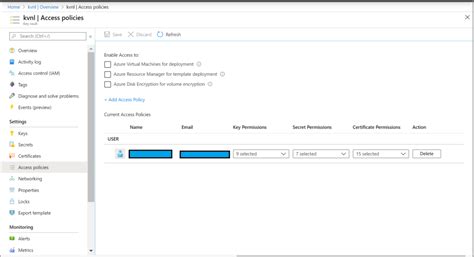 key vault access policy managed identity