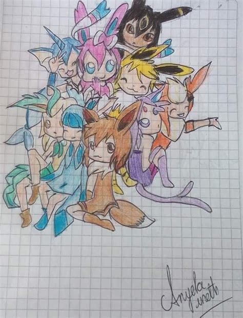 Llego La Belleza Eevee Y Sus Evoluciones Perooo En Chibi Chibi