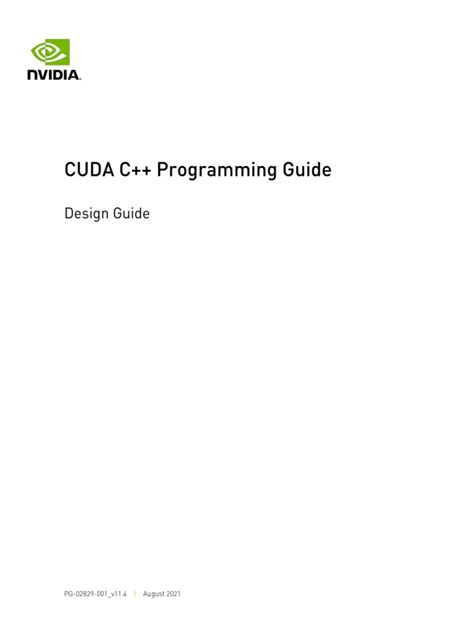 cuda c programming guide pdf kernel operating system thread