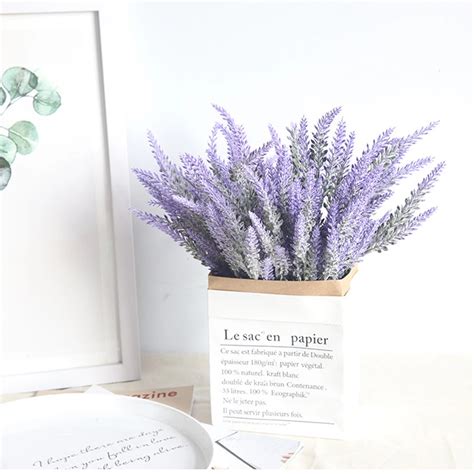 Романтика Прованс украшения Лаванда цветок шелк искусственный цветы