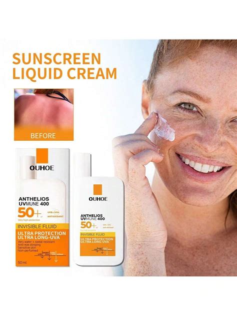 كريم واقي من الشمس 50 مل Spf50 حماية قوية مقاوم للماء ومقاوم للعرق