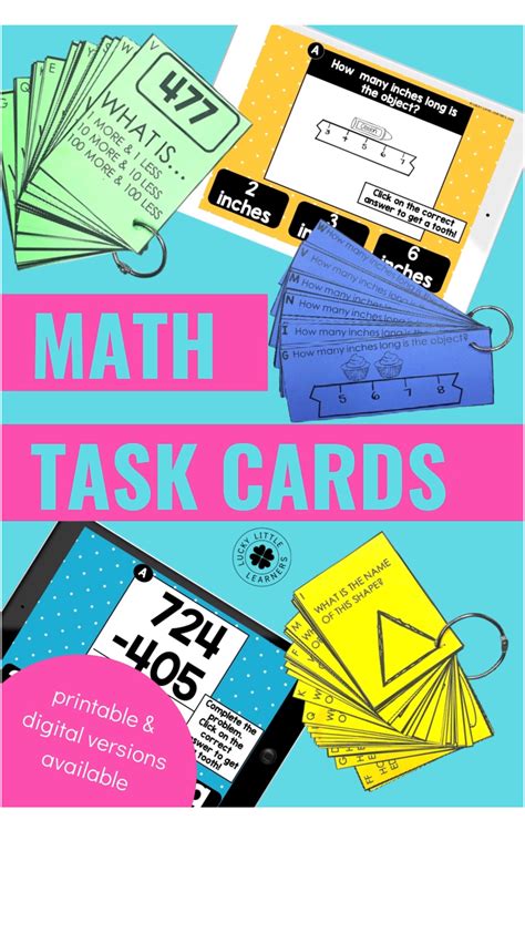 Math Task Cards For First Second Third Grade Artofit