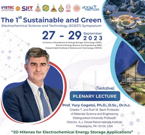 Professor Gogotsi To Deliver Plenary Lecture At The Sgest Symposium A
