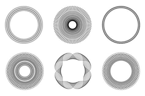 Set Of Geometric Circle Drawing Decorative Pattern Spirograph 48339078