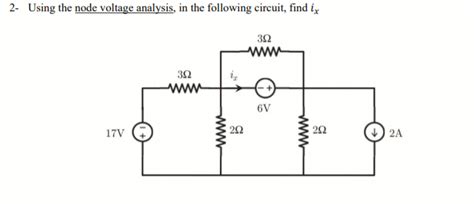 Solved Using The Node Voltage Analysis In The Following Chegg Com
