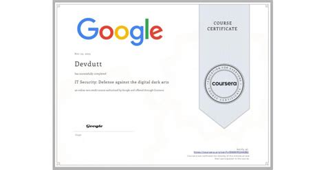 Devdutt Kumar On Linkedin Completion Certificate For It Security Defense Against The Digital Dark