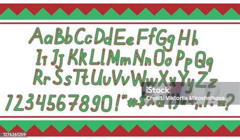 디자인 만화 글꼴 알파벳 또는 복근을 위해 흰색 배경에 격리 된 대문자 숫자 및 기호가있는 녹색 글꼴 3 41 21 2 귀여운에 대한 스톡 벡터 아트 및 기타 이미지