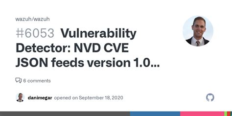 Vulnerability Detector Nvd Cve Json Feeds Version 10 No Longer