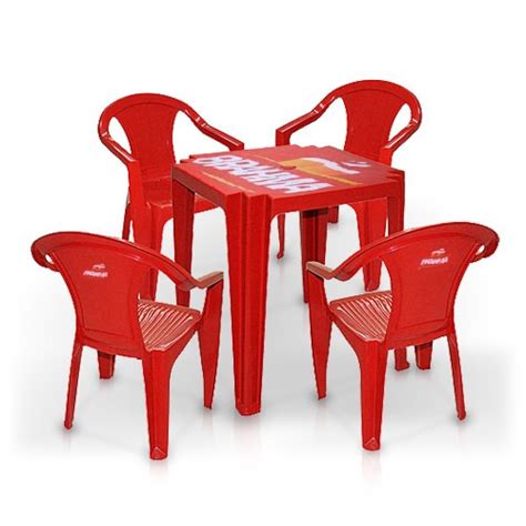 Kit Mesa Plastica Brahma Gatorade Skol 4 Cadeiras C Braço R 58979