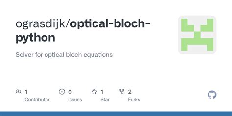 Github Ograsdijkoptical Bloch Python Solver For Optical Bloch Equations