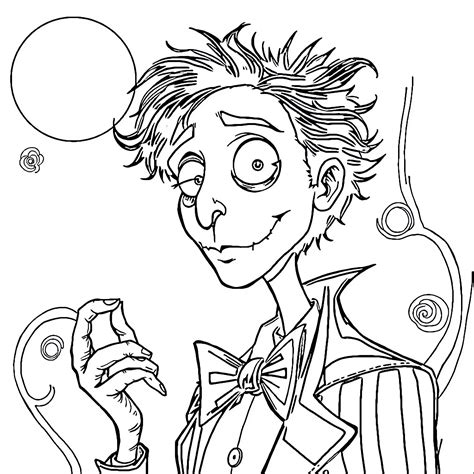 Best Tim Burton Coloring Pages Free Printable Pdf