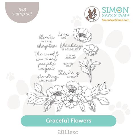 Simon Says Clear Stamps Graceful Flowers 2011ssc Simon Says Stamp