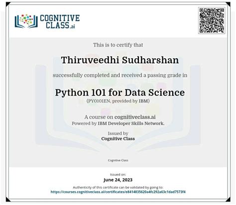 Thiruveedhi Sudharshan On Linkedin Cognitiveclass