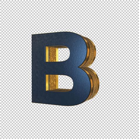 Premium PSD Letter B 3d Render