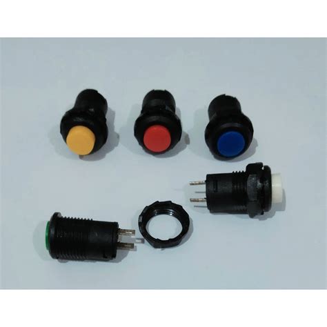Jual SAKLAR TOMBOL BOTTON PUSH ON OFF SAKLAR BUTTON BULAT PIN Shopee Indonesia