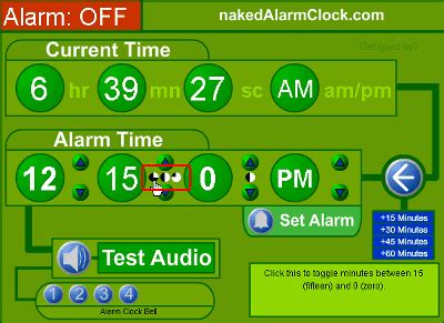 ブラウザを目覚まし時計にできるNaked Alarm Clock GIGAZINE