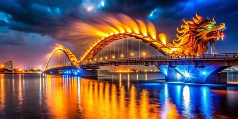 Stunning Dragon Bridge Night Show In Da Nang Vietnam A Breathtaking