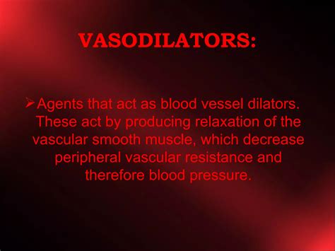 Vasodilators Ppt