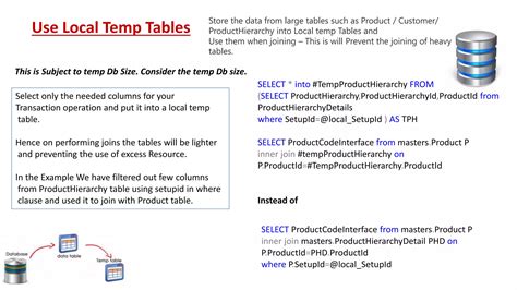 Stored Procedure Tuning And Optimization T Sql Pptx Databases