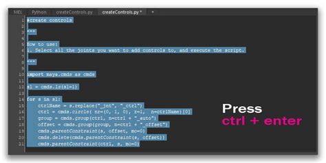 create auto rig controls in maya with free python script