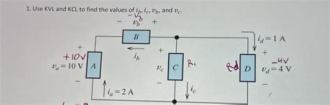 solved use kvl and kcl to find the values of ip ic vb ﻿and