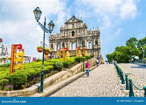 China Macau September 6 2018 Beautiful Old Architecture Building