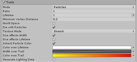 Trails module - Unity Manual