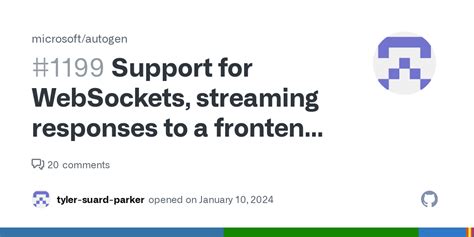 Support For Websockets Streaming Responses To A Frontend Feature