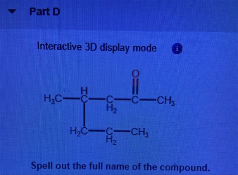 solved part a interactive 3d display mode o h3c c hzc