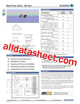 RV C B Datasheet PDF Golledge Electronics Ltd