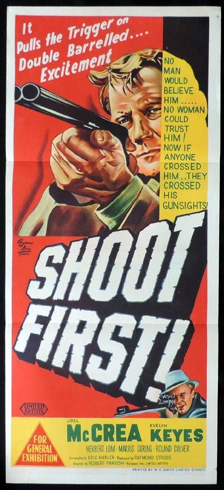 Shoot First Original Daybill Movie Poster Joel Mccrea Moviemem