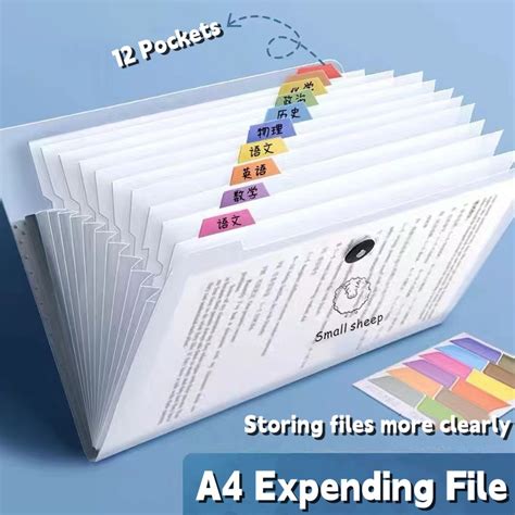 12 Pockets Expending File Folder Holder Organ Design Expanding Document