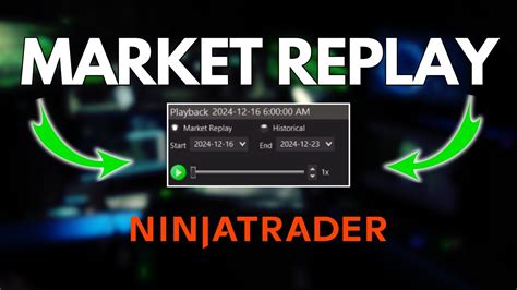 How To Use Market Playback On NinjaTrader YouTube