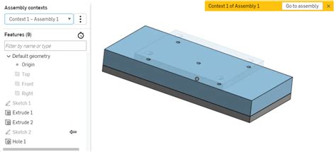 Inserting Holes Using In Context — Onshape