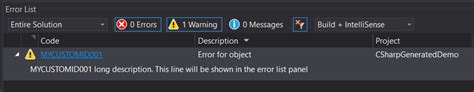 C How To Include Exception Details In A Custom Diagnostic Warning