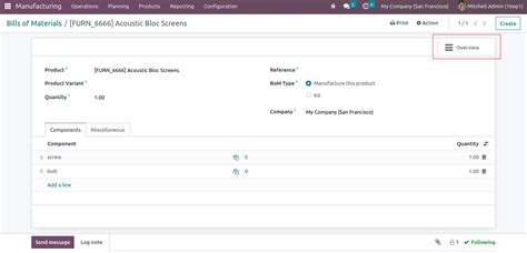 odoo 16 manufacturing module