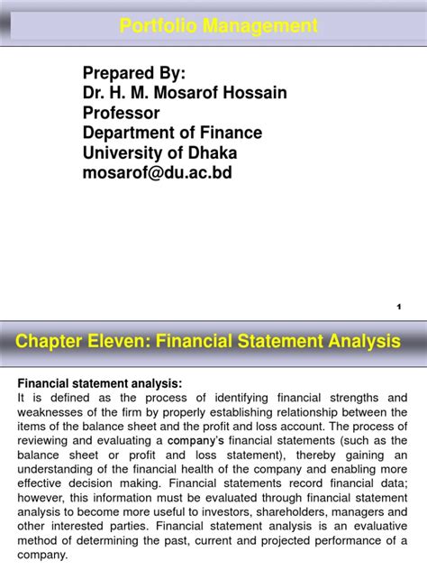 Chapter 11 Financial Statement Analysis Pdf Financial Statement