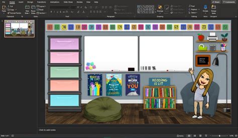 Bitmoji Classroom Template Gray Etsy